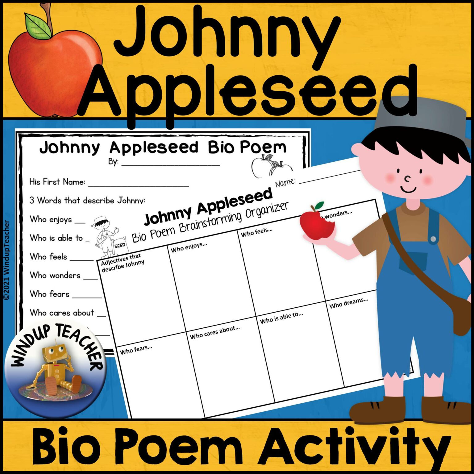 Johnny Appleseed Bio Poem Activity | Made By Teachers
