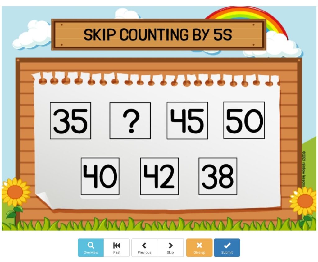 Skip Counting Numbers by 5s to 100 Boom Cards - Made By Teachers
