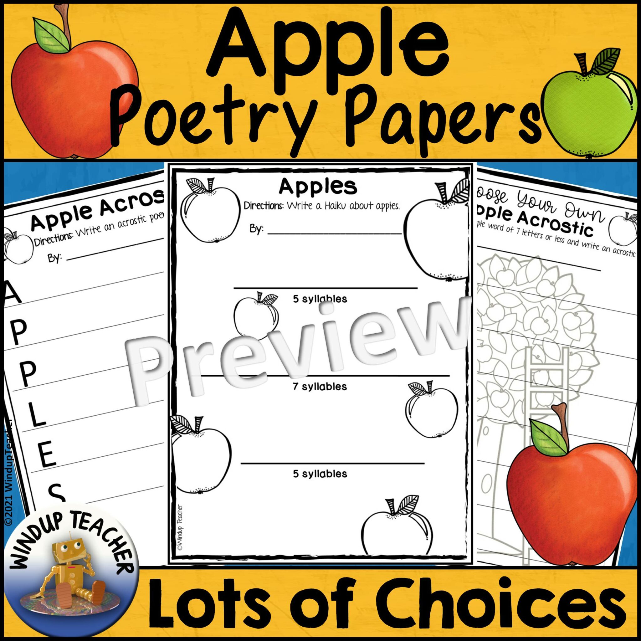 Apple Poetry Activity Sheets | Made By Teachers