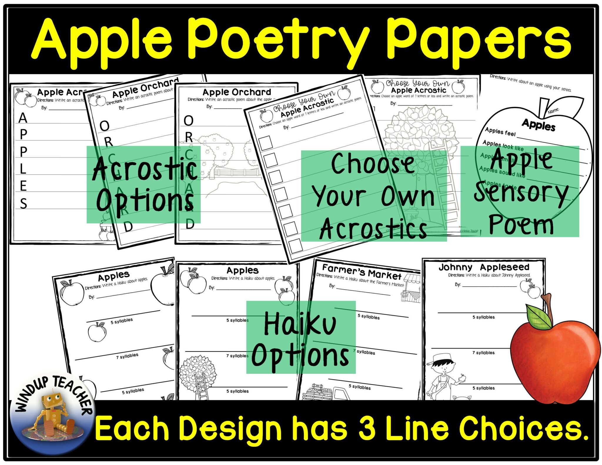 Apple Poetry Activity Sheets | Made By Teachers