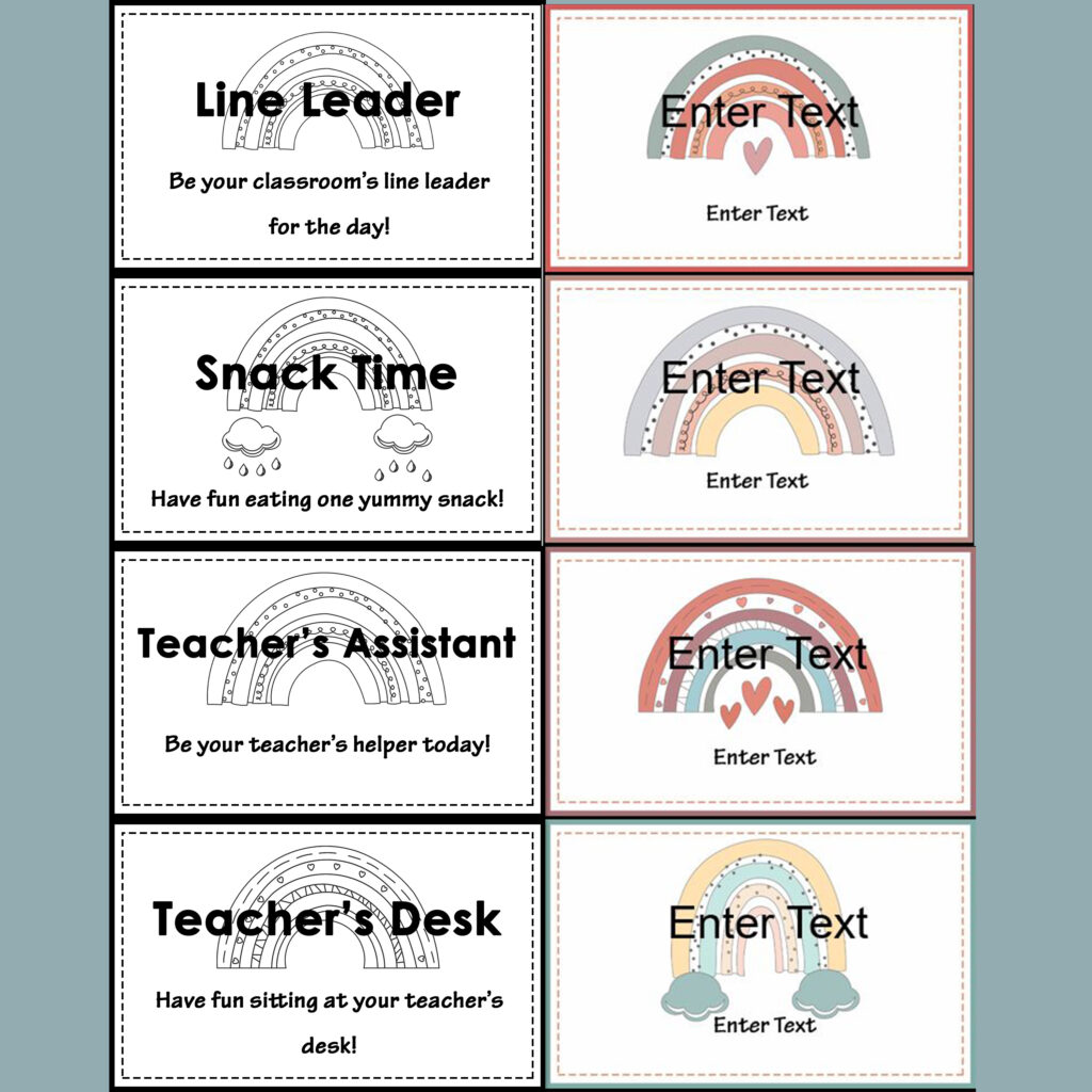 Boho Rainbow Classroom Reward Coupons | Editable | Made By Teachers