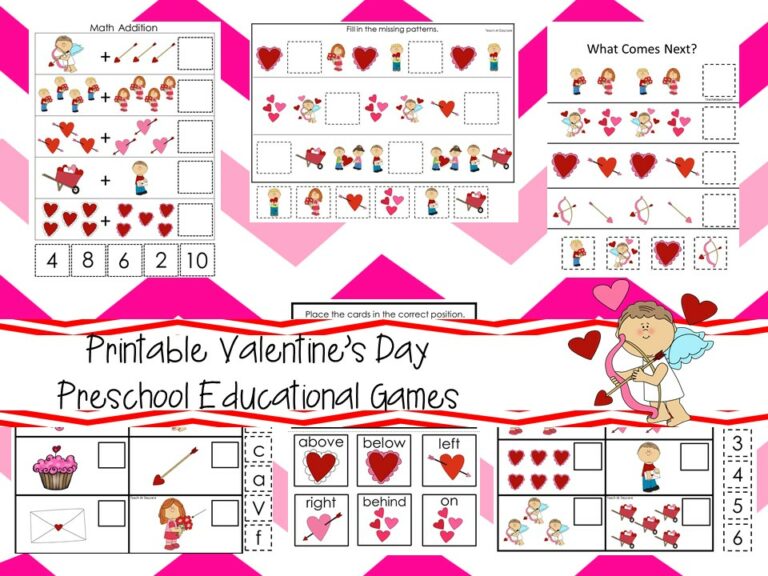30 Printable Valentine's Day Educational Games. - Made By Teachers