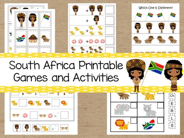 30 Printable South Africa themed Educational Games - Made By Teachers