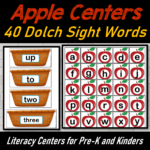 Apple Literacy Centers Sight Words for September | Made By Teachers
