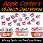 Apple Literacy Centers Sight Words for September | Made By Teachers
