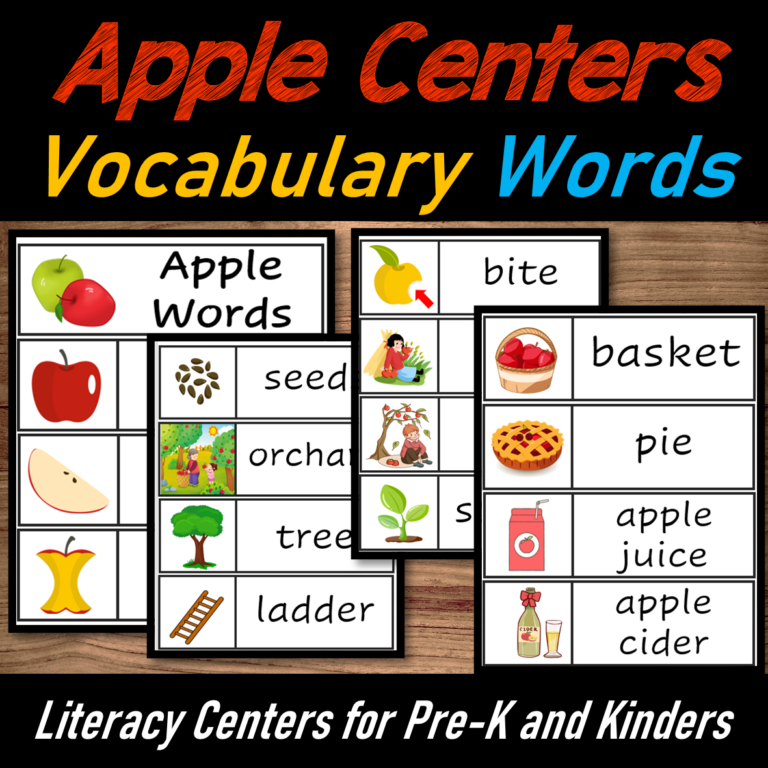 Apple Vocabulary words, Rhyming words & Syllables - Made By Teachers