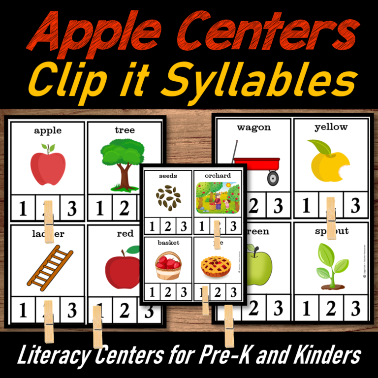 Apple Vocabulary words, Rhyming words & Syllables | Made By Teachers