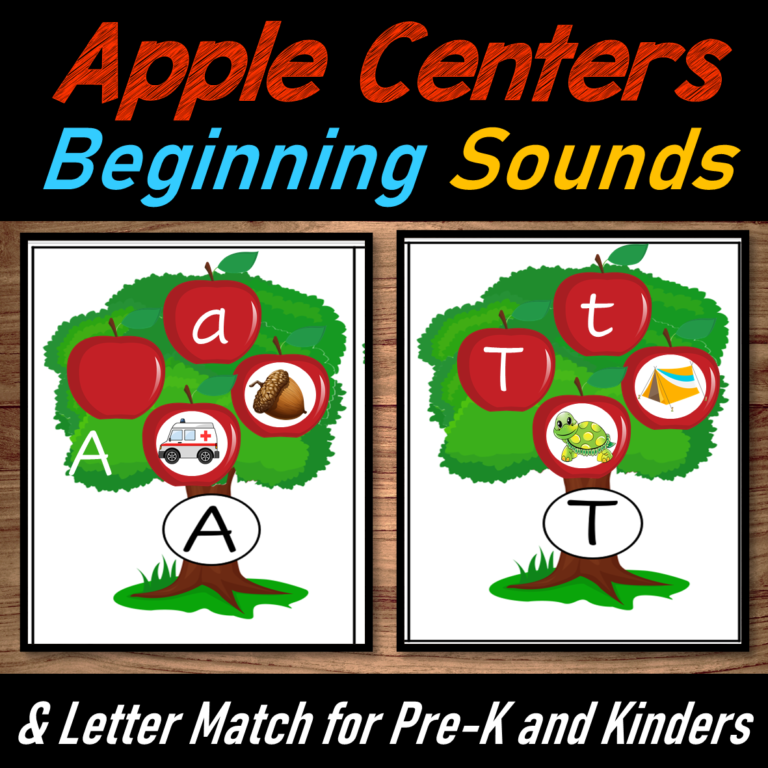Apple Beginning Sounds and Letter Match | Made By Teachers