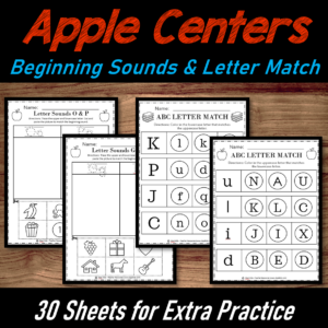 Apple Beginning Sounds and Letter Match | Made By Teachers