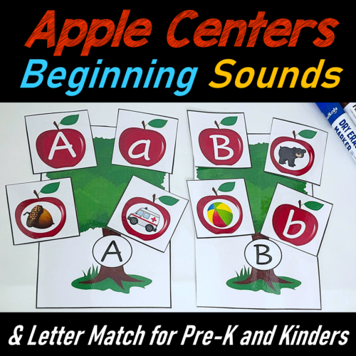 Apple Beginning Sounds and Letter Match | Made By Teachers
