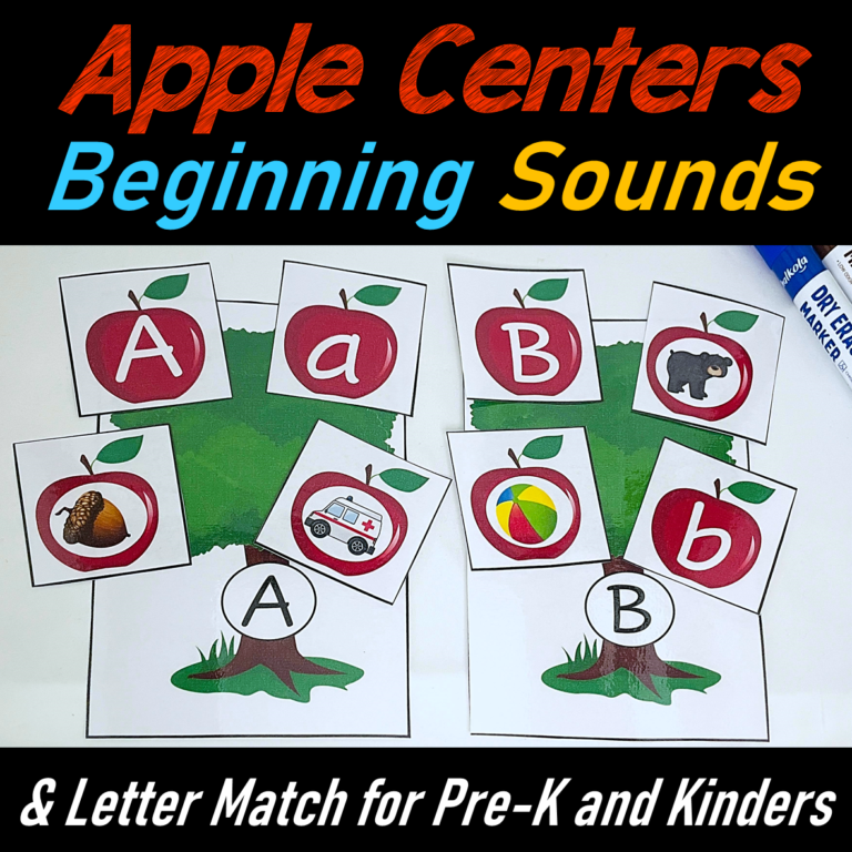 Apple Beginning Sounds and Letter Match | Made By Teachers