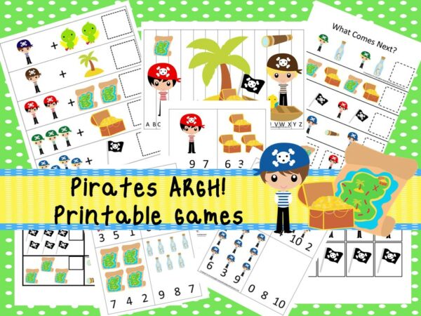 30 Printable Pirate Preschool Educational Games | Made By Teachers