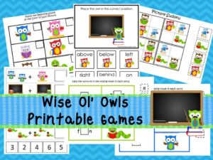 30 Printable Wise Owls Preschool Learning Games - Made By Teachers