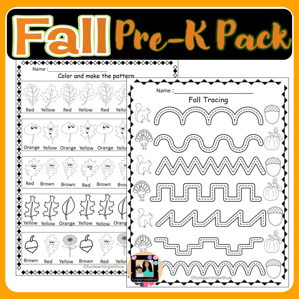Fall Learning Activities Pack for Preschool & Pre-K - Made By Teachers