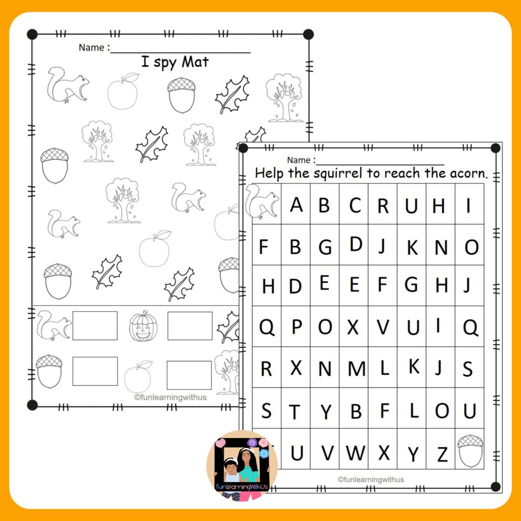 Fall Learning Activities Pack for Preschool & Pre-K - Made By Teachers