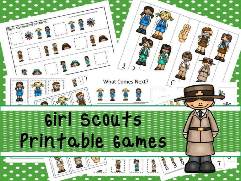 30 Printable Girl Scout themed Educational Games. - Made By Teachers