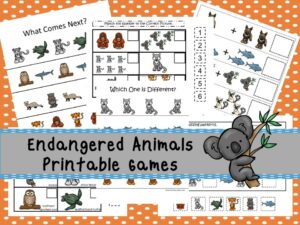 30 Printable Endangered Animals Learning Games. - Made By Teachers