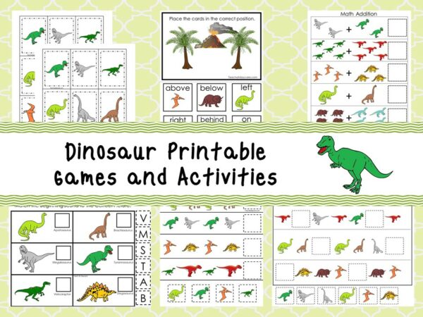 30 Printable Dinosaur Educational Learning Games. | Made By Teachers