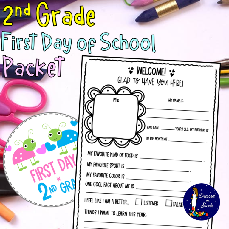 2nd grade First Day of School Packet - Made By Teachers