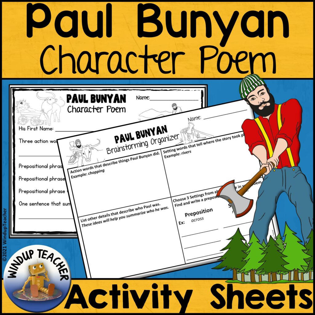 Paul Bunyan Character Poem Activity for Poetry Uni | Made By Teachers