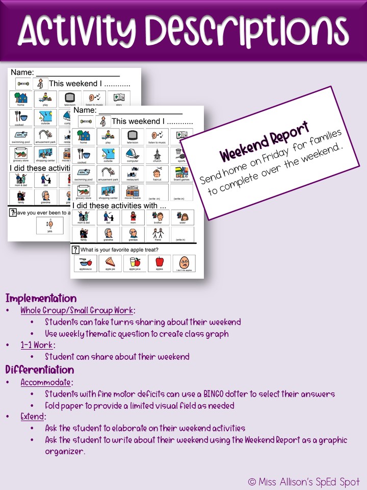 Apples Thematic Unit for Special Education - Made By Teachers