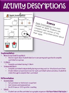 Apples Thematic Unit for Special Education | Made By Teachers