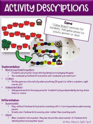 Apples Thematic Unit for Special Education | Made By Teachers