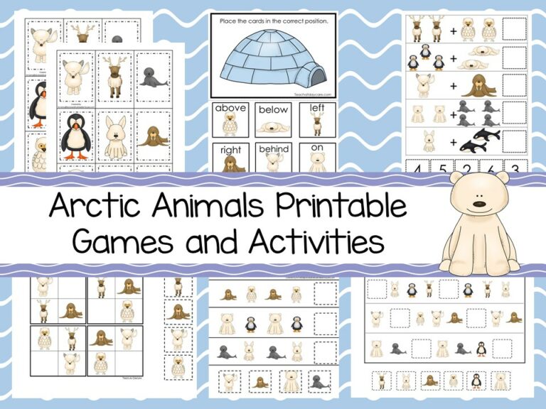 30 Printable Arctic Animals curriculum games. - Made By Teachers
