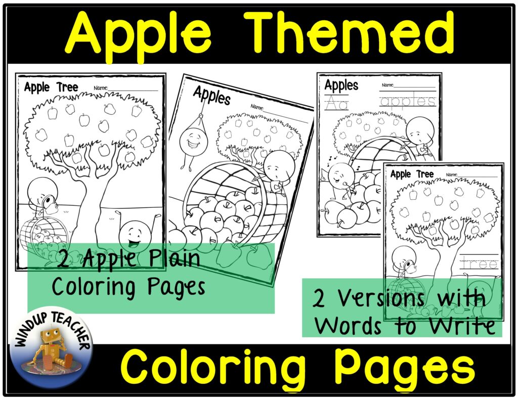 Apple Coloring Pages - Made By Teachers