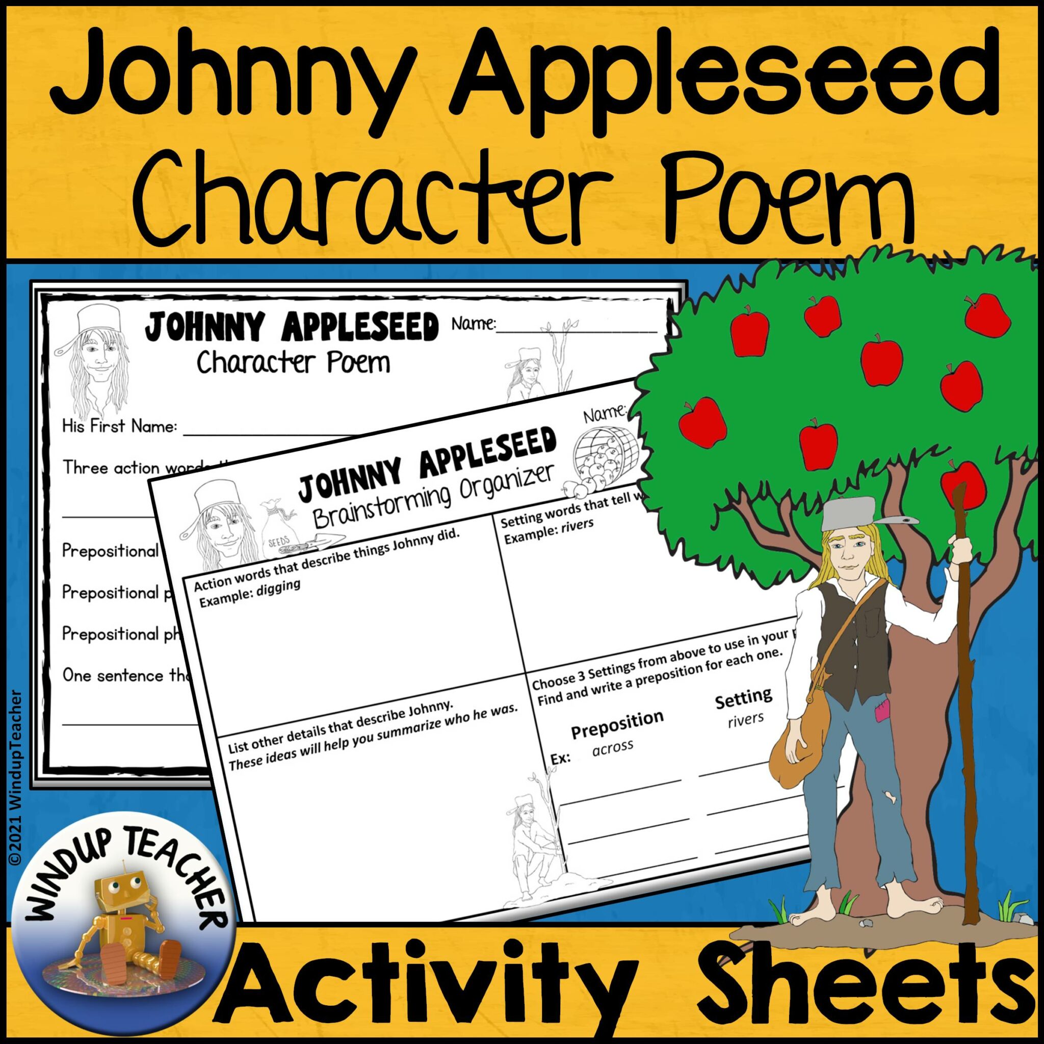 Johnny Appleseed Character Poem Activity - Made By Teachers