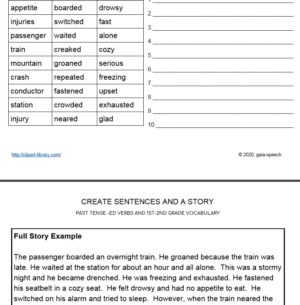 PAST TENSE -ED VERBS: Create sentences and stories - Made By Teachers
