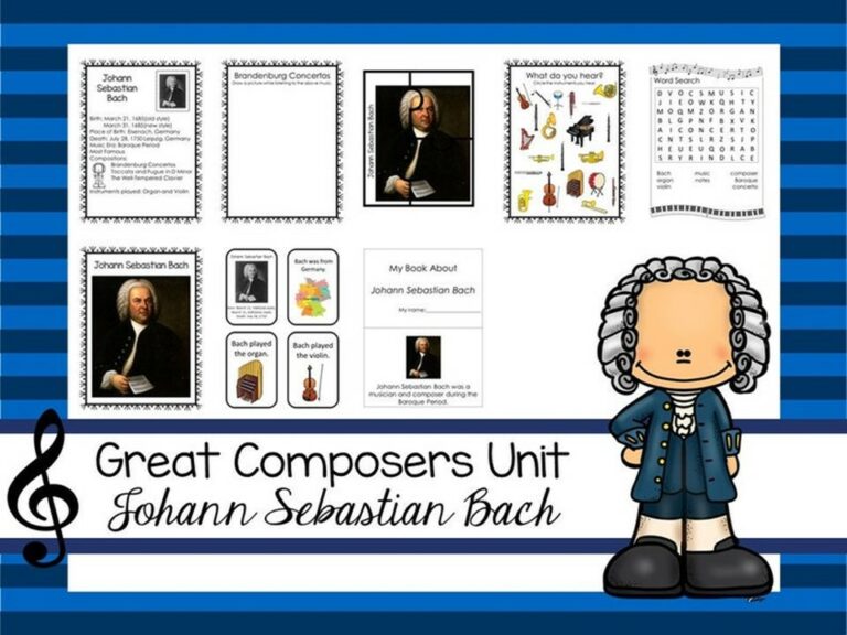 Johann Sebastian Bach Great Composer Unit. Music | Made By Teachers