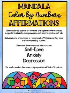 Affirmations Color by Numbers - Made By Teachers