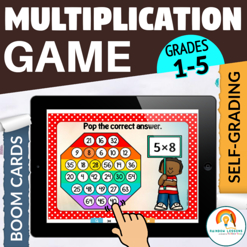Multiplication Game | Pop it Math Boom Cards - Made By Teachers
