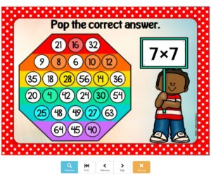 Multiplication Game | Pop it Math Boom Cards - Made By Teachers
