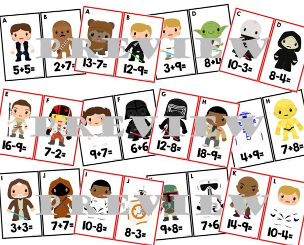 Star Wars Addition & Subtraction Facts Task Cards | Made By Teachers
