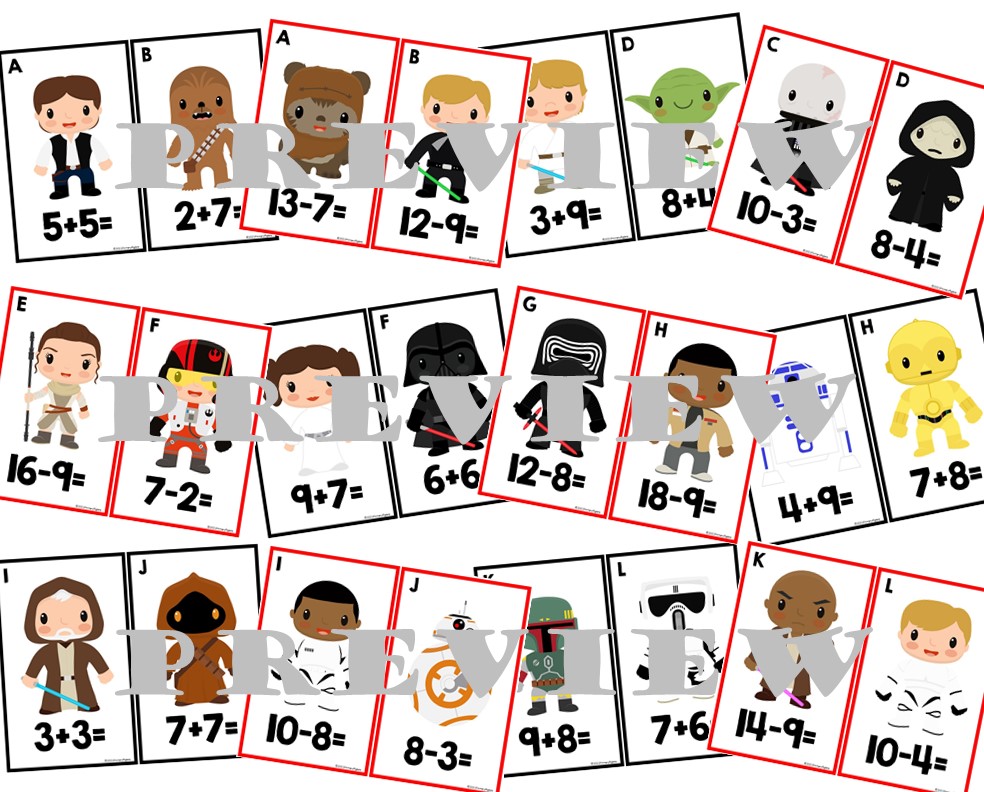 Star Wars Addition & Subtraction Facts Task Cards | Made By Teachers