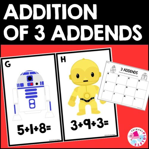 Star Wars Adding 3 Numbers Math Center - Made By Teachers