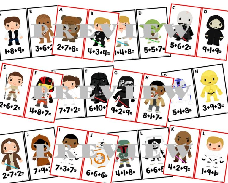 Star Wars Adding 3 Numbers Math Center - Made By Teachers