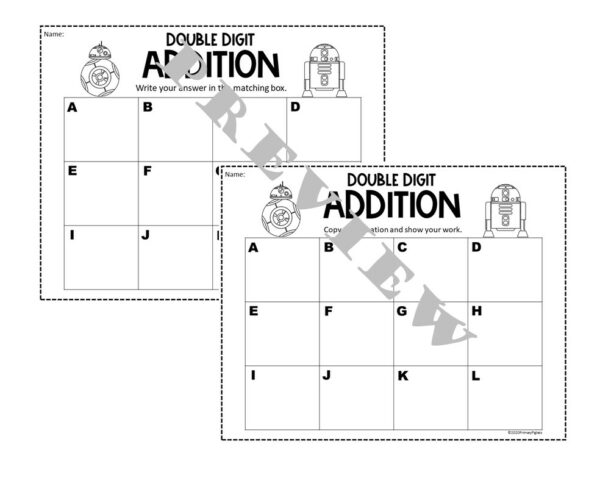 Star Wars Double Digit Addition Center - Made By Teachers