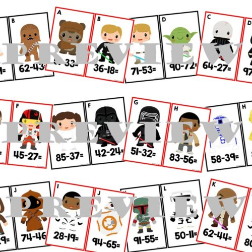 Star Wars Subtraction with Regrouping | Made By Teachers