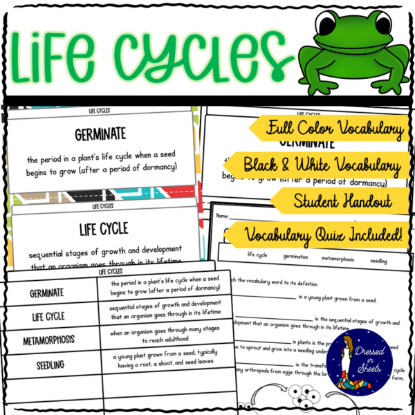 4th Grade Life Cycle Vocabulary - Made By Teachers