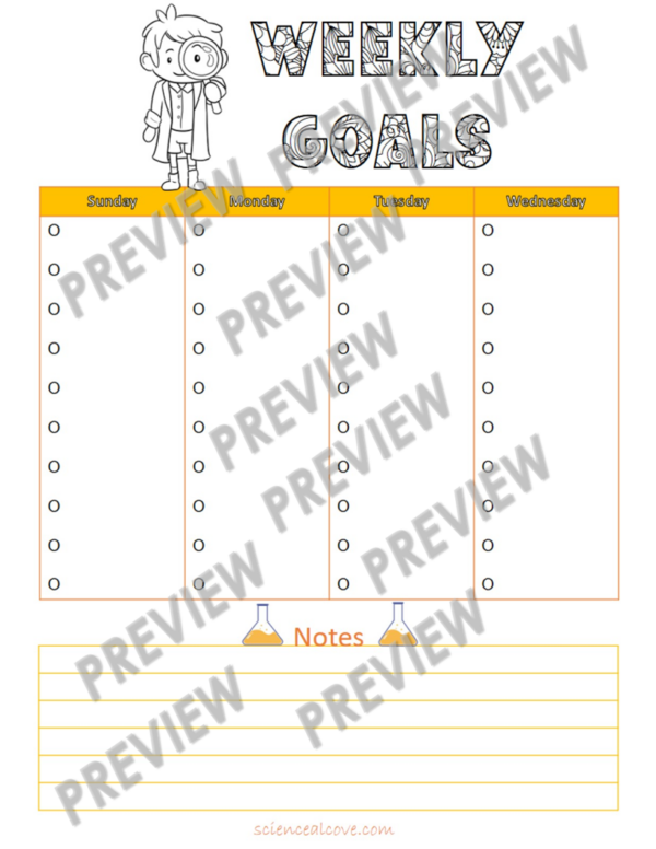 Science Doodle Weekly Planner | Made By Teachers