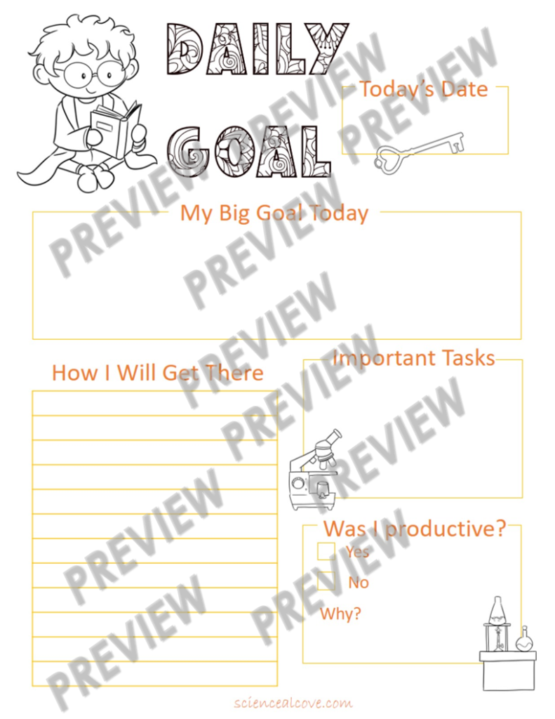 Science Doodle Weekly Planner - Made By Teachers