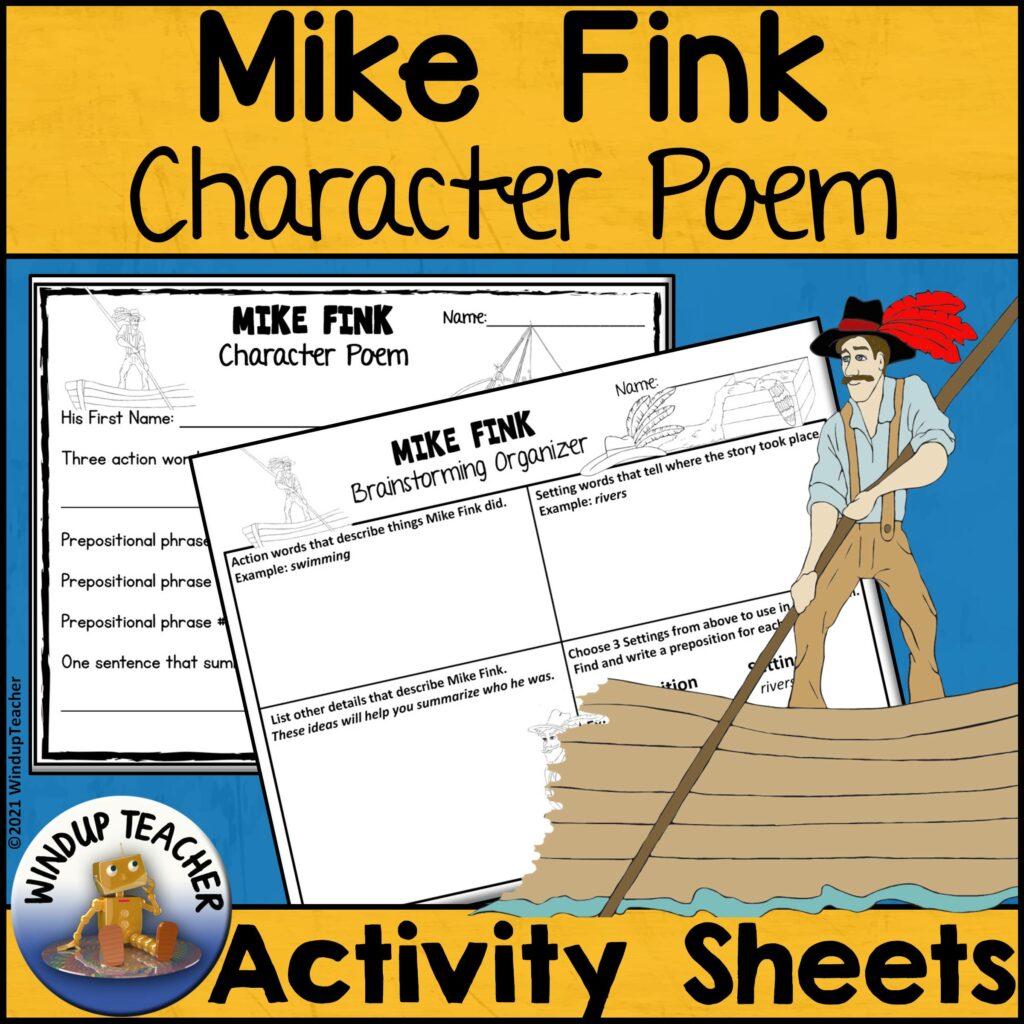 Mike Fink Character Poem Activity - Made By Teachers