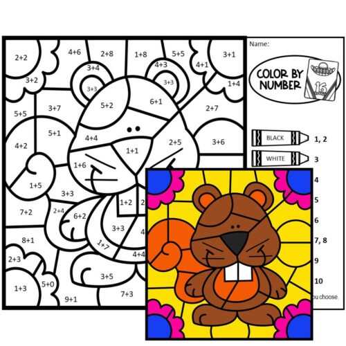 Fall Addition to 10 Color by Number - Made By Teachers