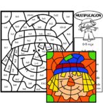 Fall Multiplication Color by Number in Spanish - Made By Teachers