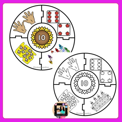 Subitizing Number Sense Math puzzles (1-10) - Made By Teachers