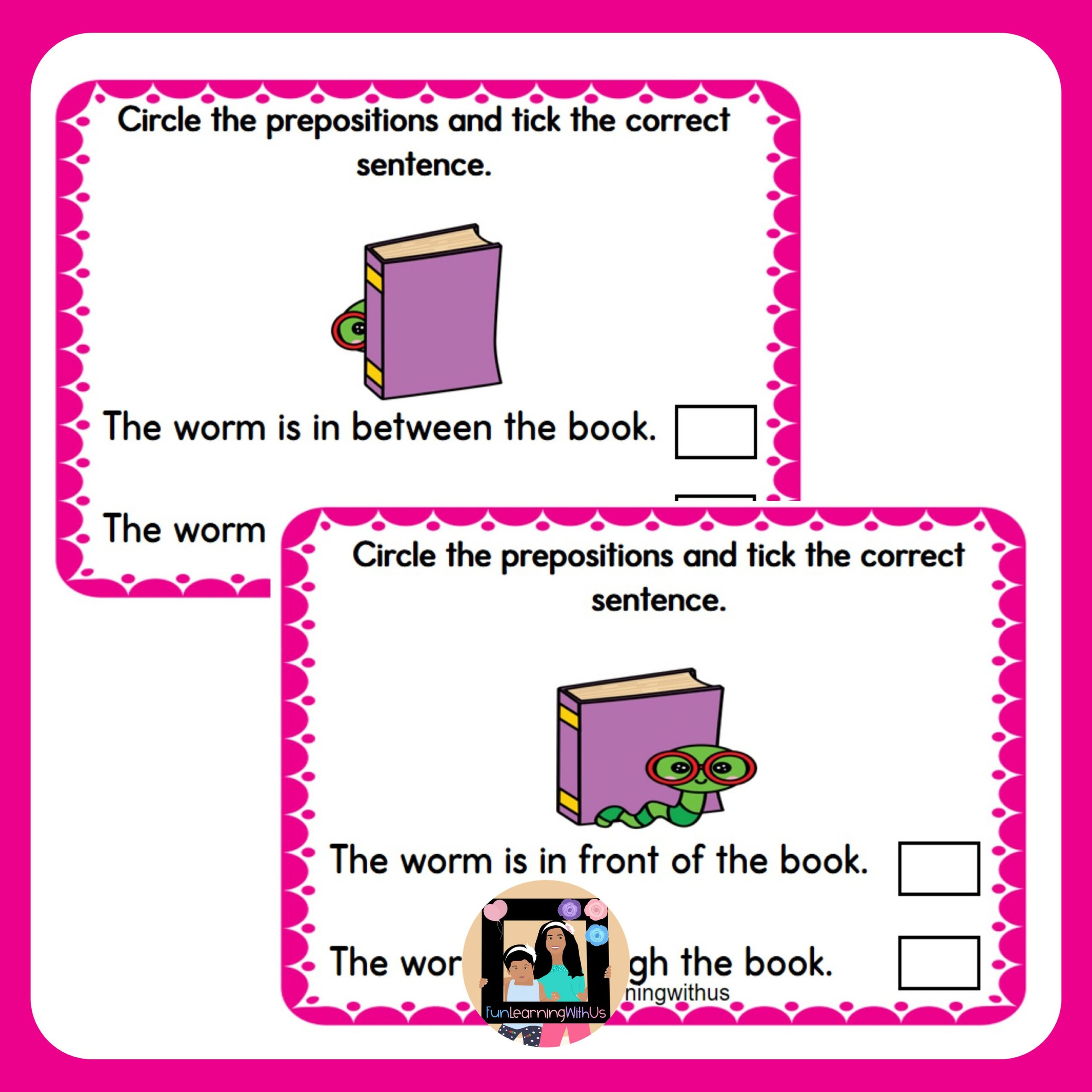 Prepositions Task Cards for Literacy centers | Made By Teachers