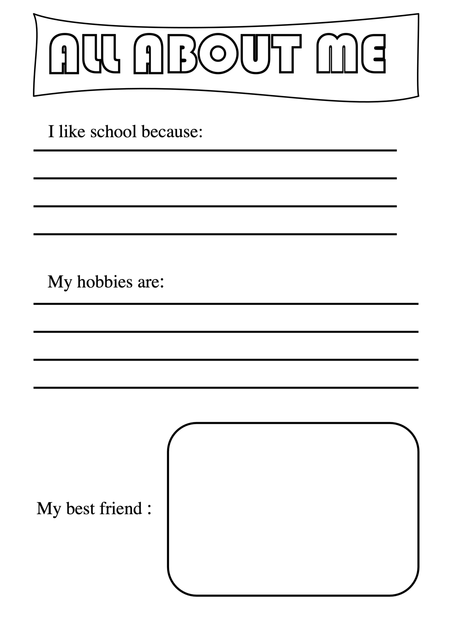 Back to school all about me life skill worksheets - Made By Teachers